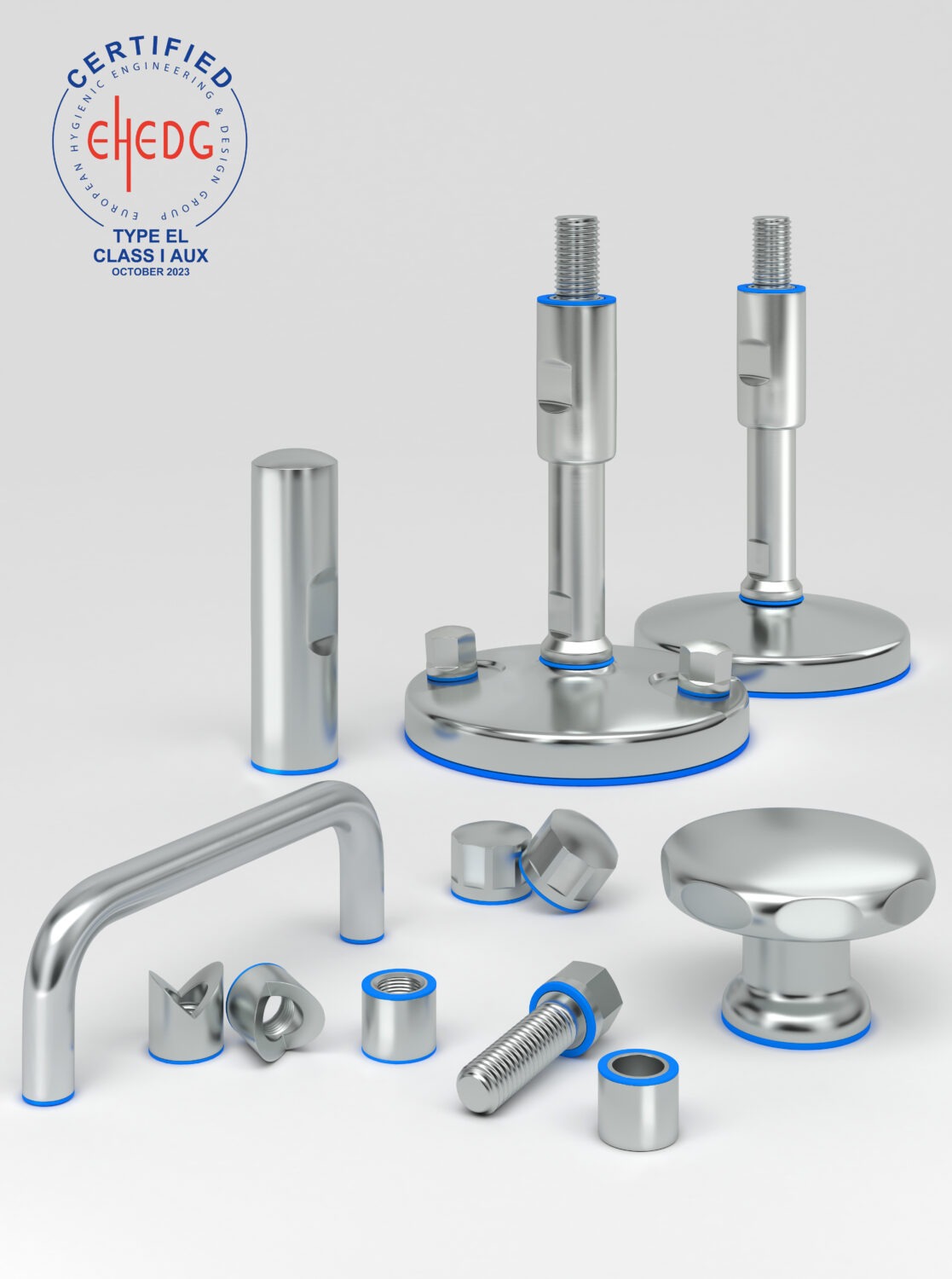 Certified stainless steel leveling feet | NHK Group