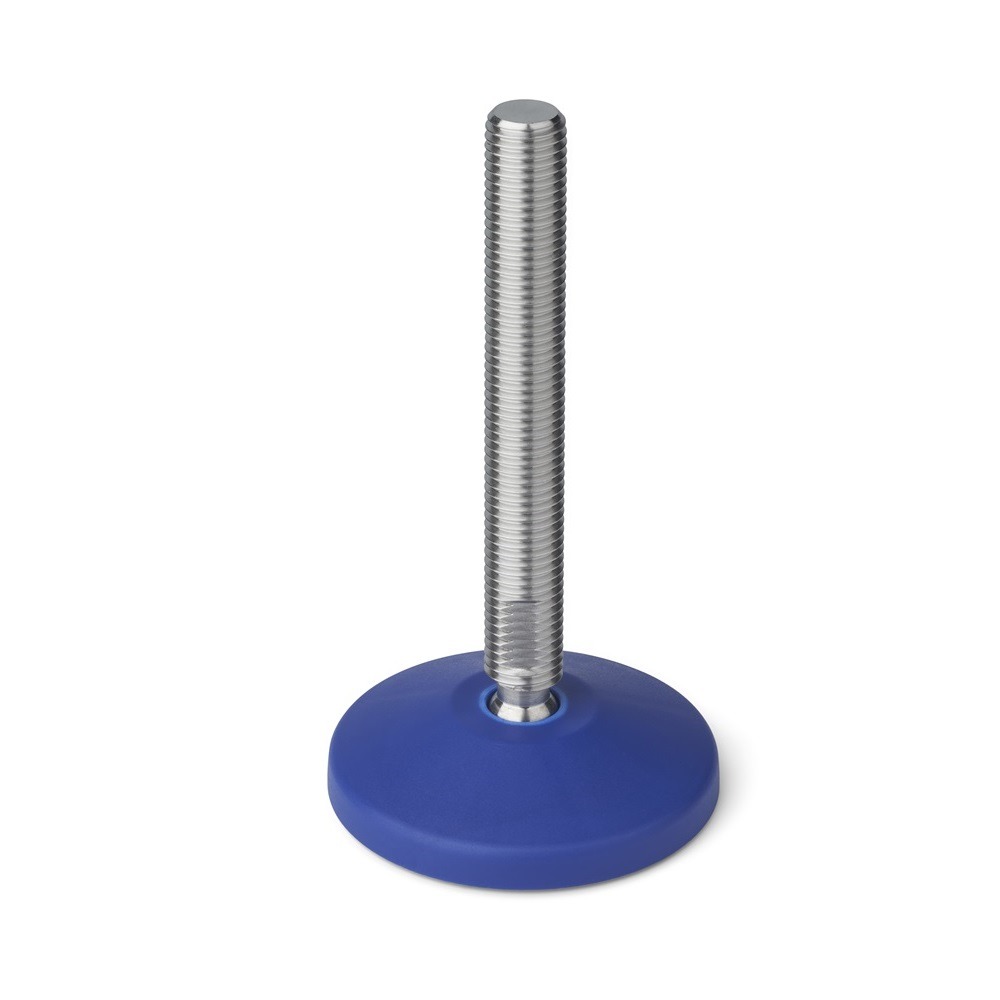 Leveling feet with blue base plate in hygienic design PF | NHK ...