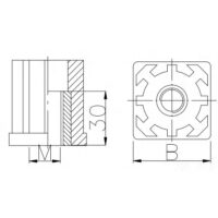 Square threaded tube inserts in reinforced polyamide | NHK Machinery Parts