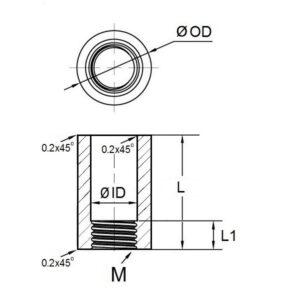 Square threaded welding plate in stainless steel | NHK Machinery Parts