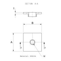 Square threaded welding plate in stainless steel | NHK Machinery Parts
