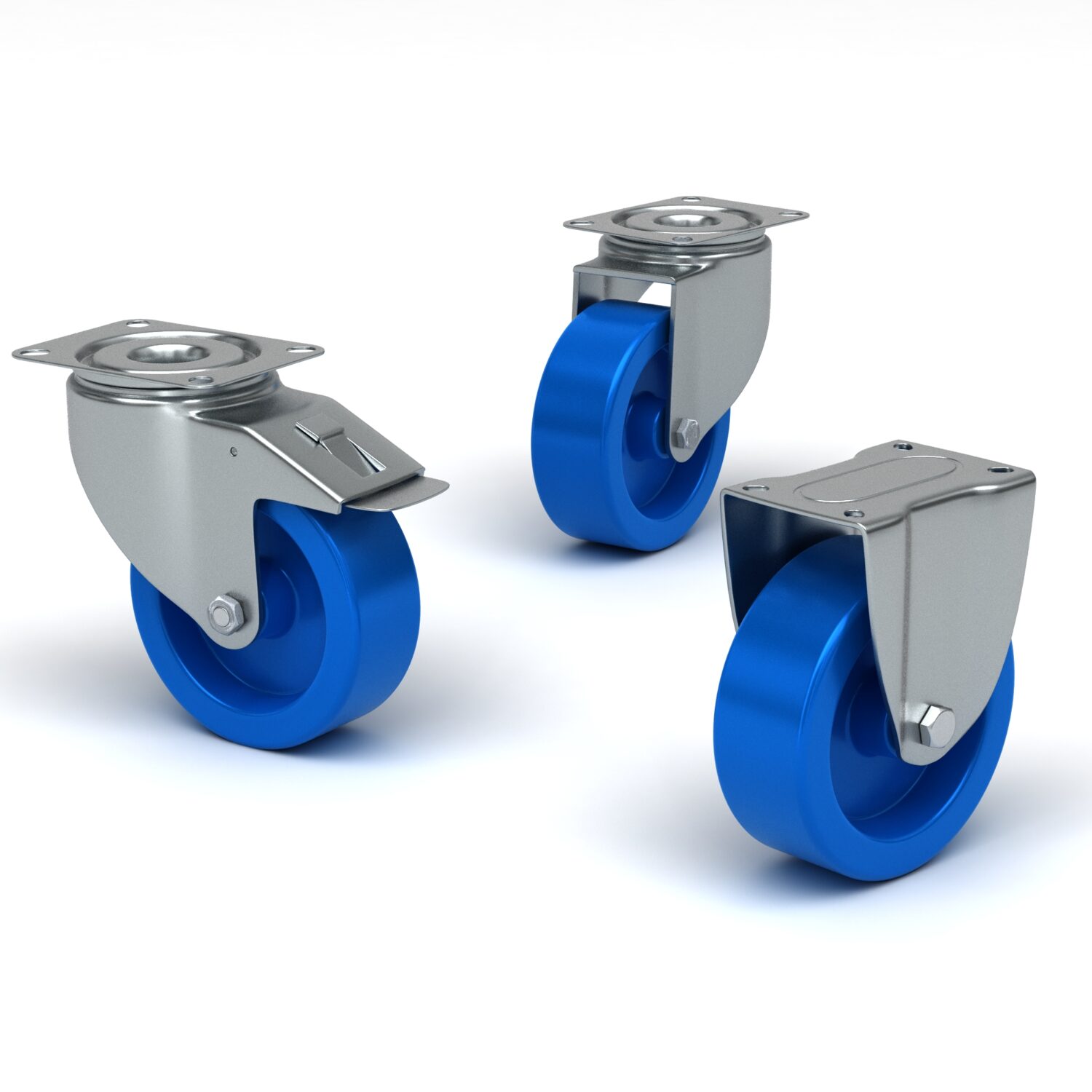 Stainless industrial caster Noise reducing castor | NHK Machinery Parts