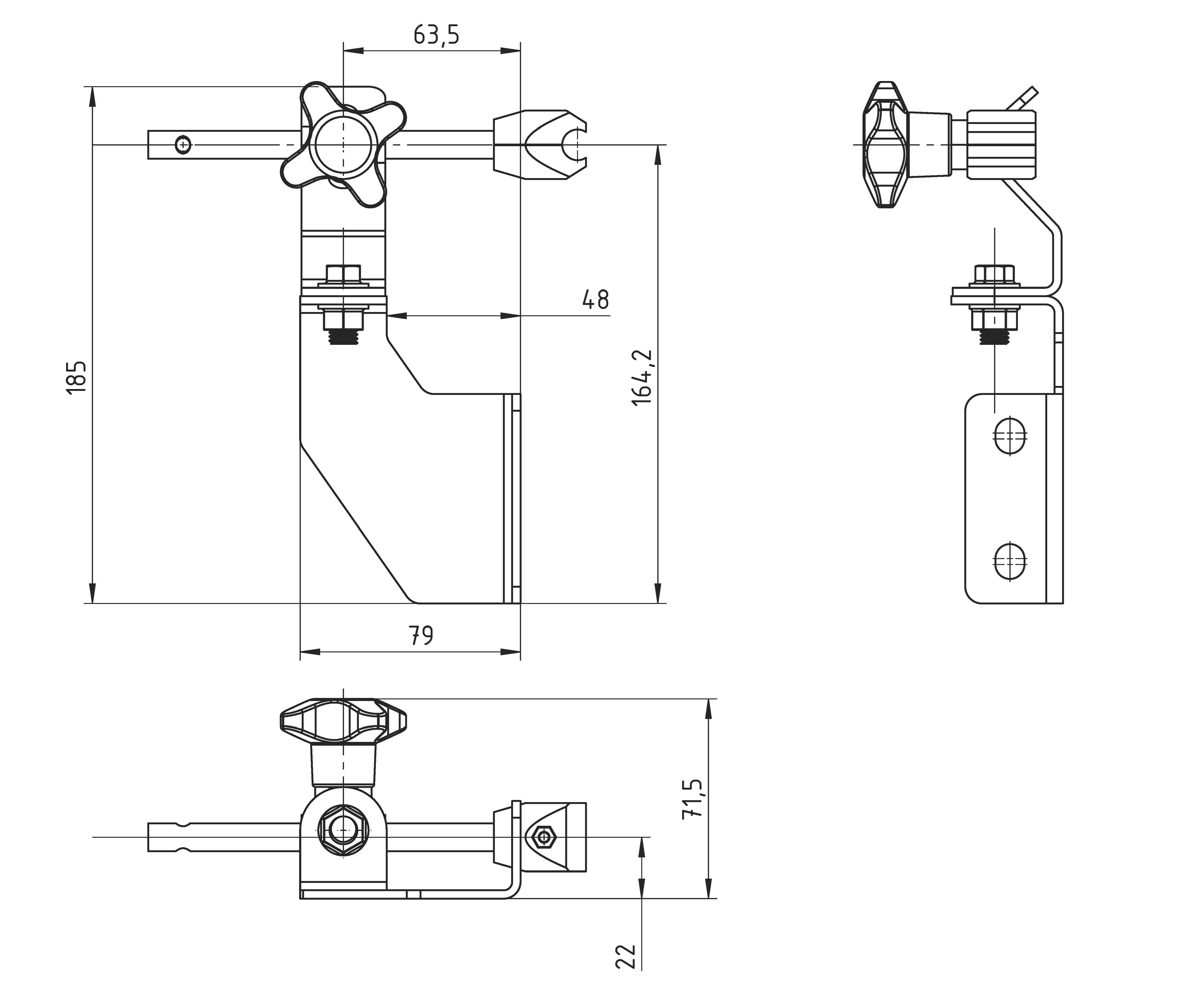 Swivel side guide brackets stainless steel Sanitary conveyor components ...