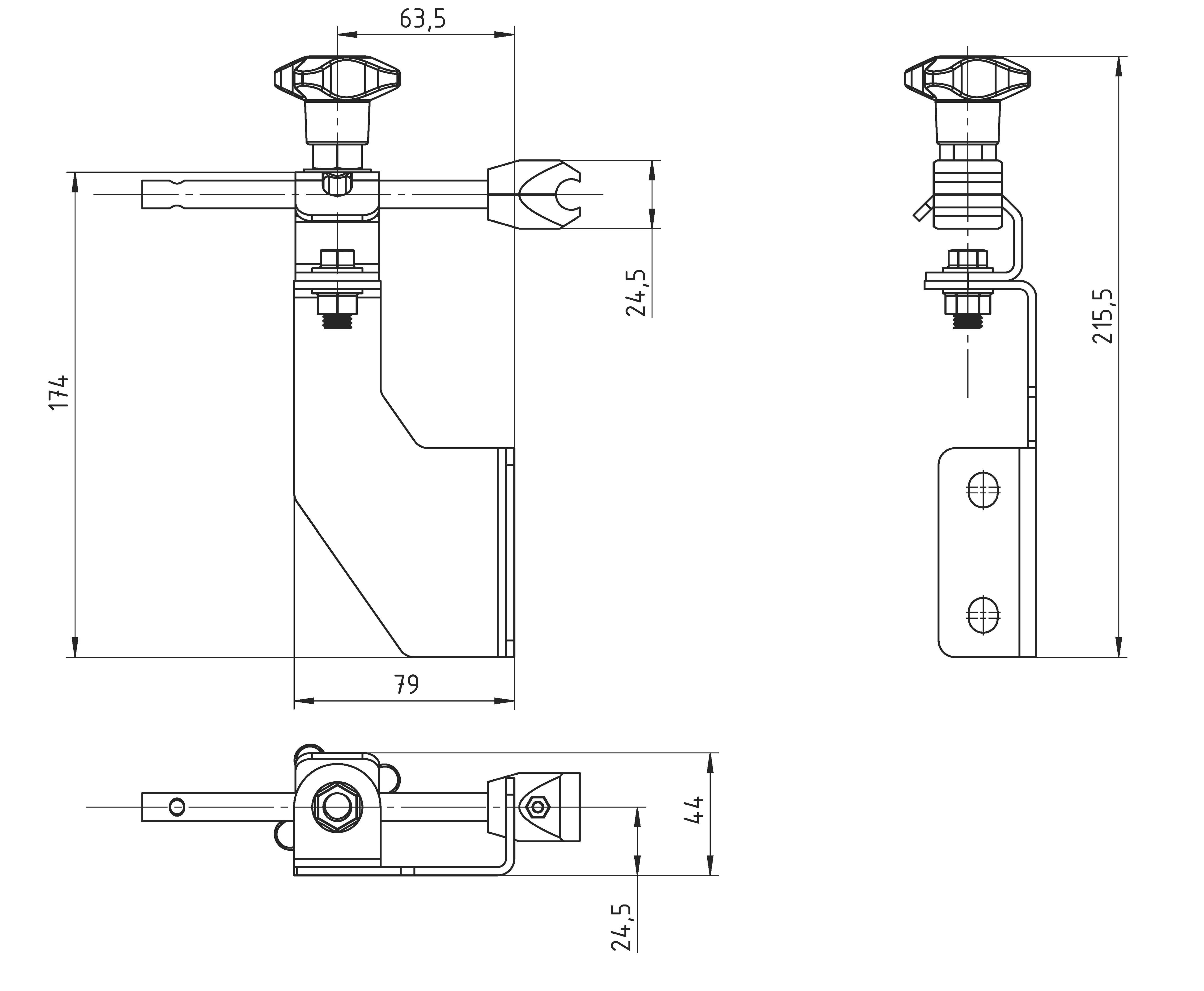 Swivel side guide brackets stainless steel Sanitary conveyor components ...